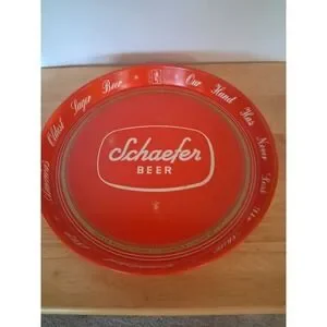 Schaefer | Dining | Canco Red Beer Tray 2 Inches Around | Poshmark